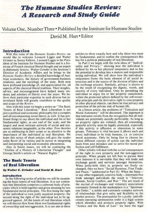 The Humane Studies Review: A Research and Study Guide | Libertarianism.org