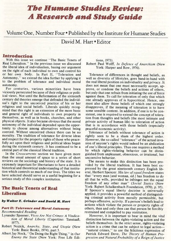 The Humane Studies Review: A Research and Study Guide | Libertarianism.org