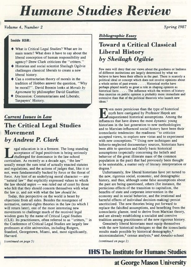 The Humane Studies Review: A Research and Study Guide | Libertarianism.org