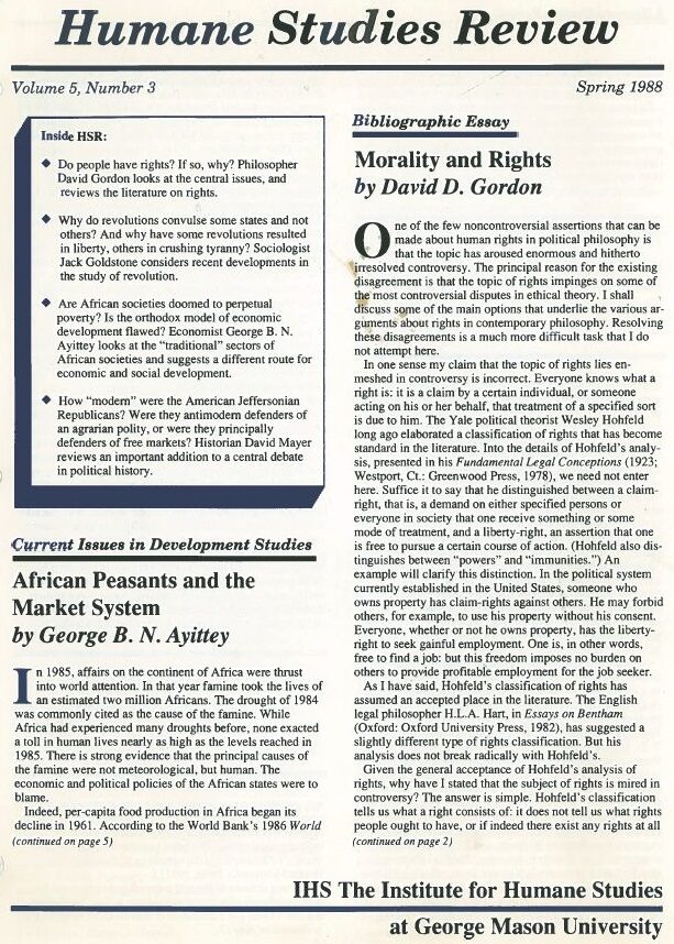 The Humane Studies Review: A Research and Study Guide | Libertarianism.org